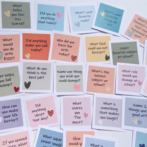 Printable Kids Conversation Starter Cards, 60 Fun Question Cards for ...