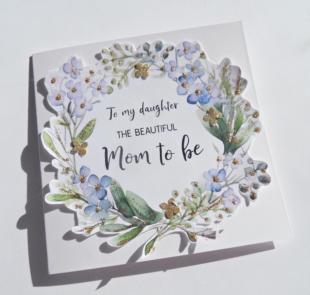 Daughter Mom to Be Card, Pregnancy Congratulations, Baby Shower Card - Etsy