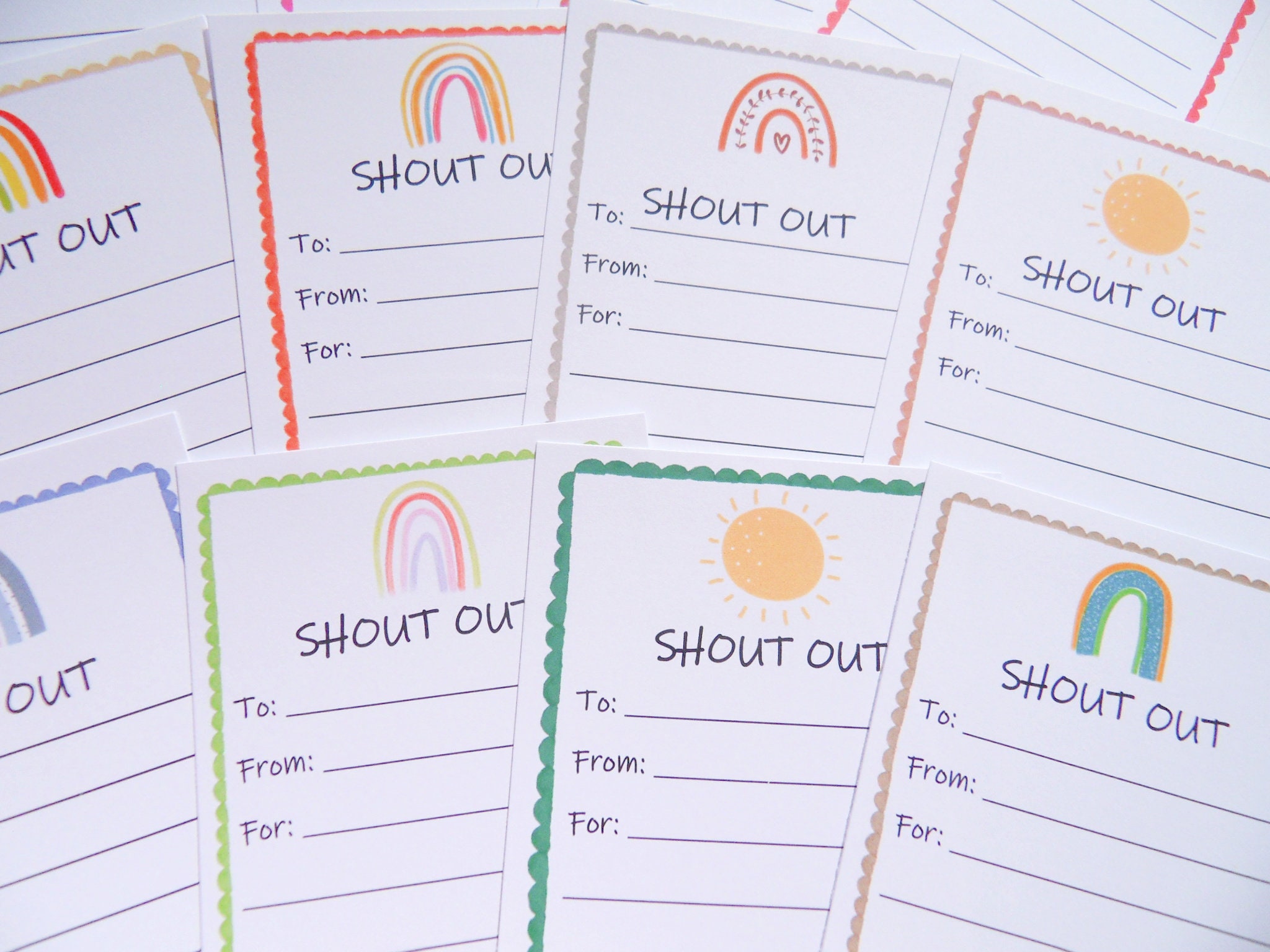 Printable Teacher Shout Out Cards, Principal Shout Out Cards ...