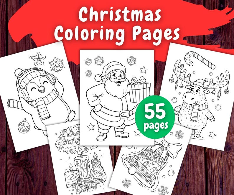 Christmas Coloring Book, Christmas Coloring Pages, Christmas Coloring ...