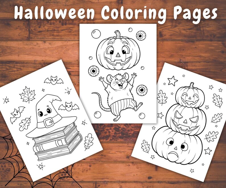Halloween Coloring Book | 55 Pages | Spooky and Cute Halloween Coloring ...