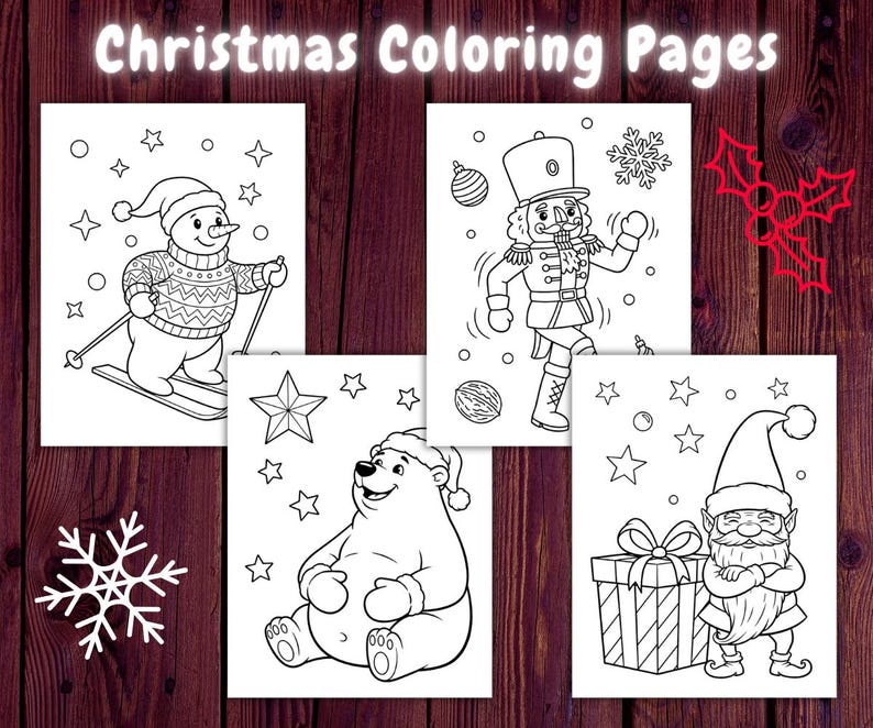 Christmas Coloring Book, Christmas Coloring Pages, Christmas Coloring ...