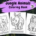 45 Jungle Animal Coloring Page for Kids, Safari Animals Coloring Book ...