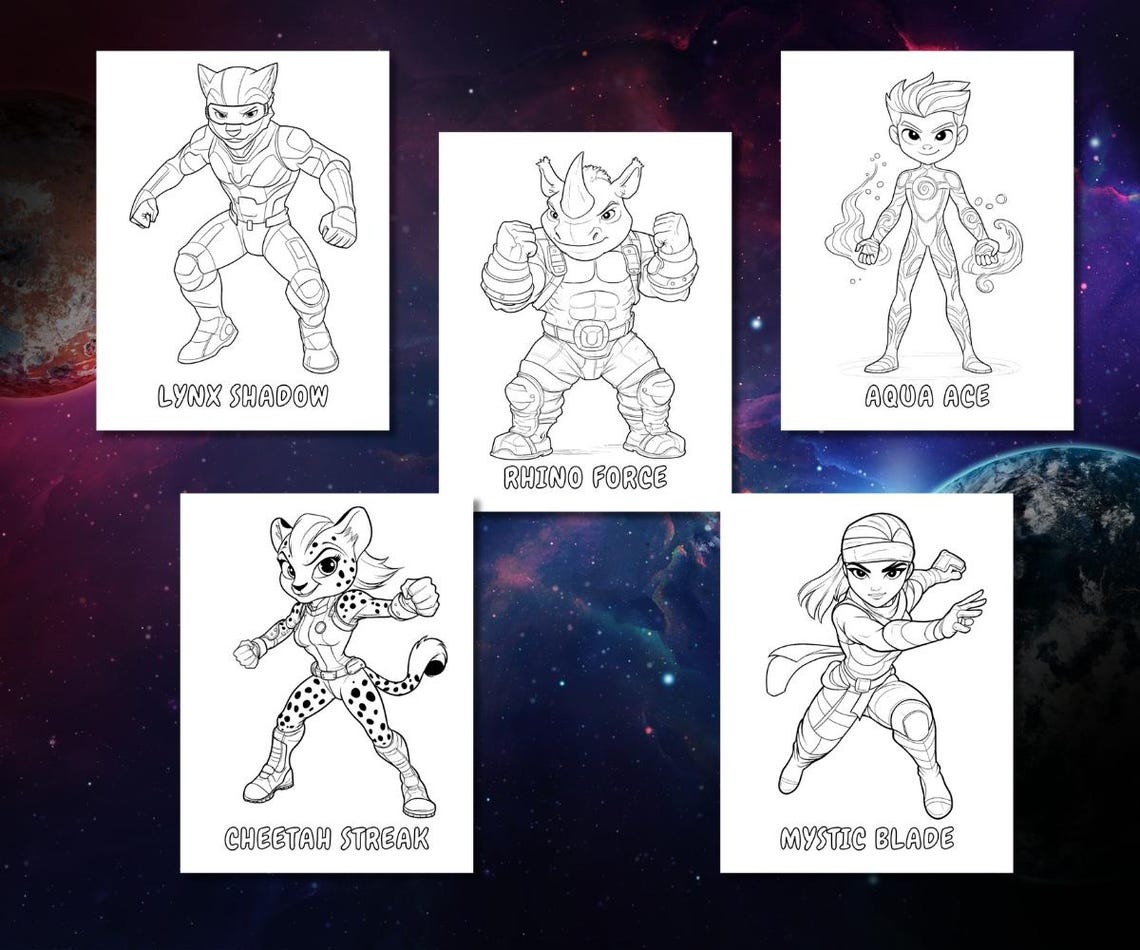 35 Super Heroes Coloring Pages for Kids, Unique Seperhero Coloring Book ...