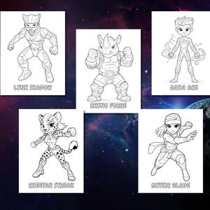35 Super Heroes Coloring Pages for Kids, Unique Seperhero Coloring Book ...