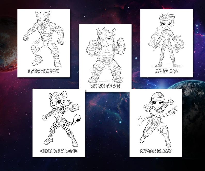 35 Super Heroes Coloring Pages for Kids, Unique Seperhero Coloring Book ...