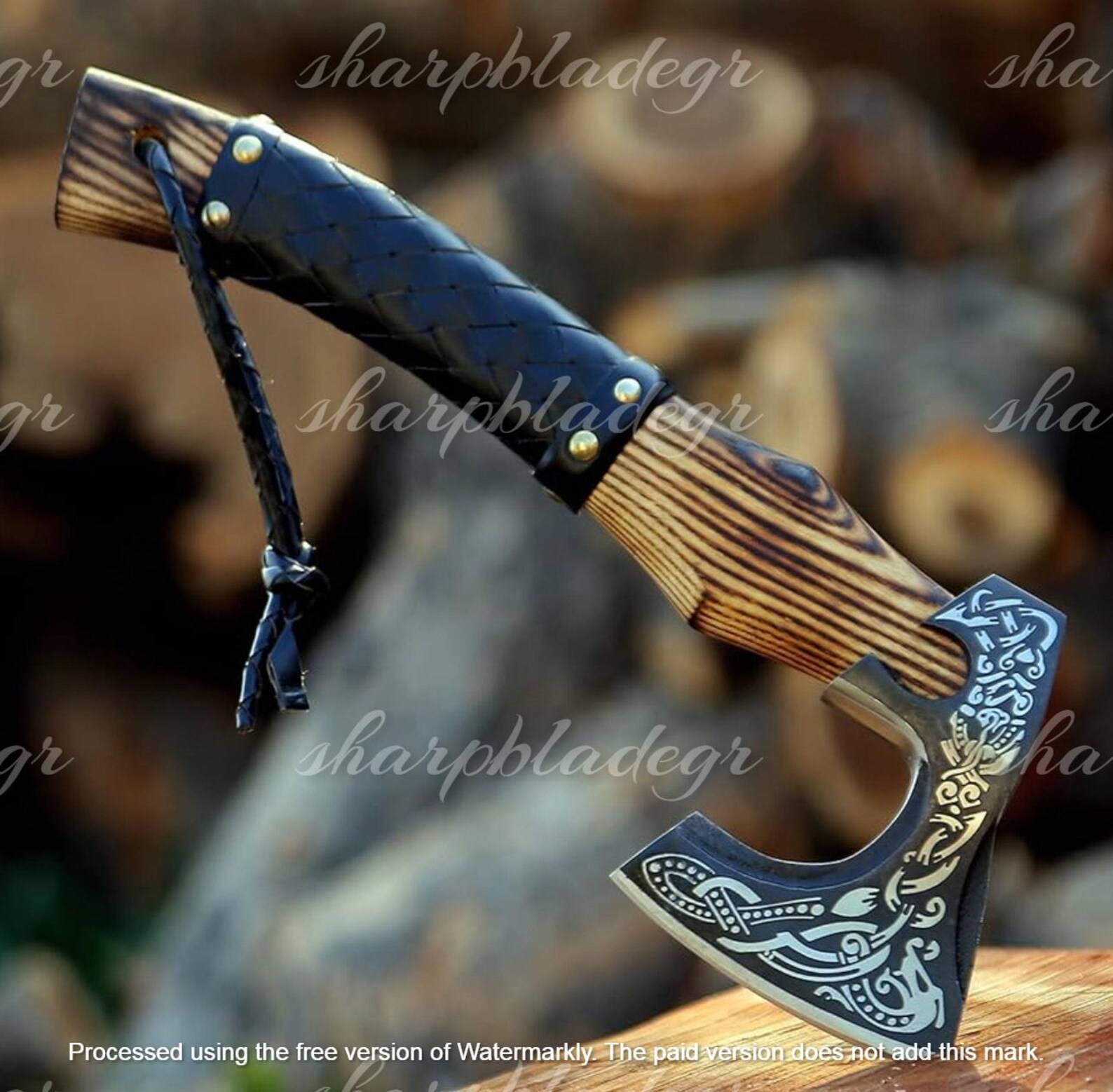 Handmade Viking Axe, Forged Axe With Leather Sheath, Hatchets and Axes ...