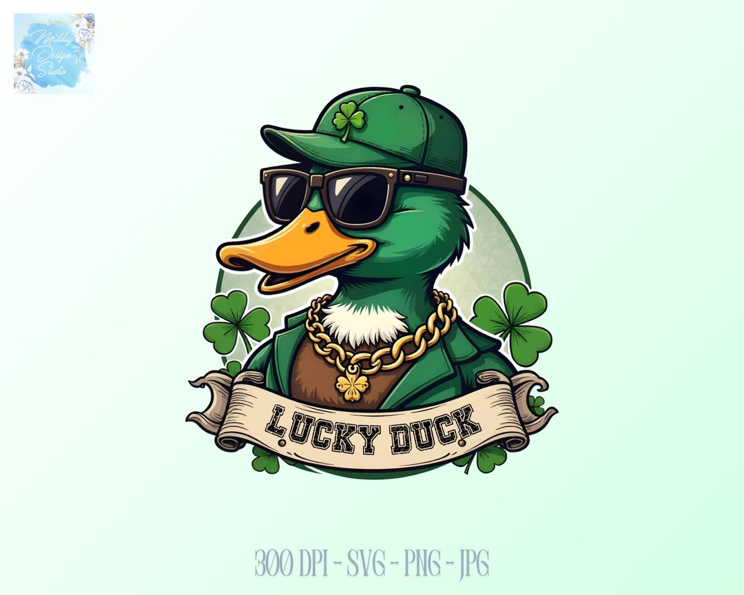Lucky Duck PNG Svg, Duck St Patricks Day PNG, St Patricks Shirt Design ...