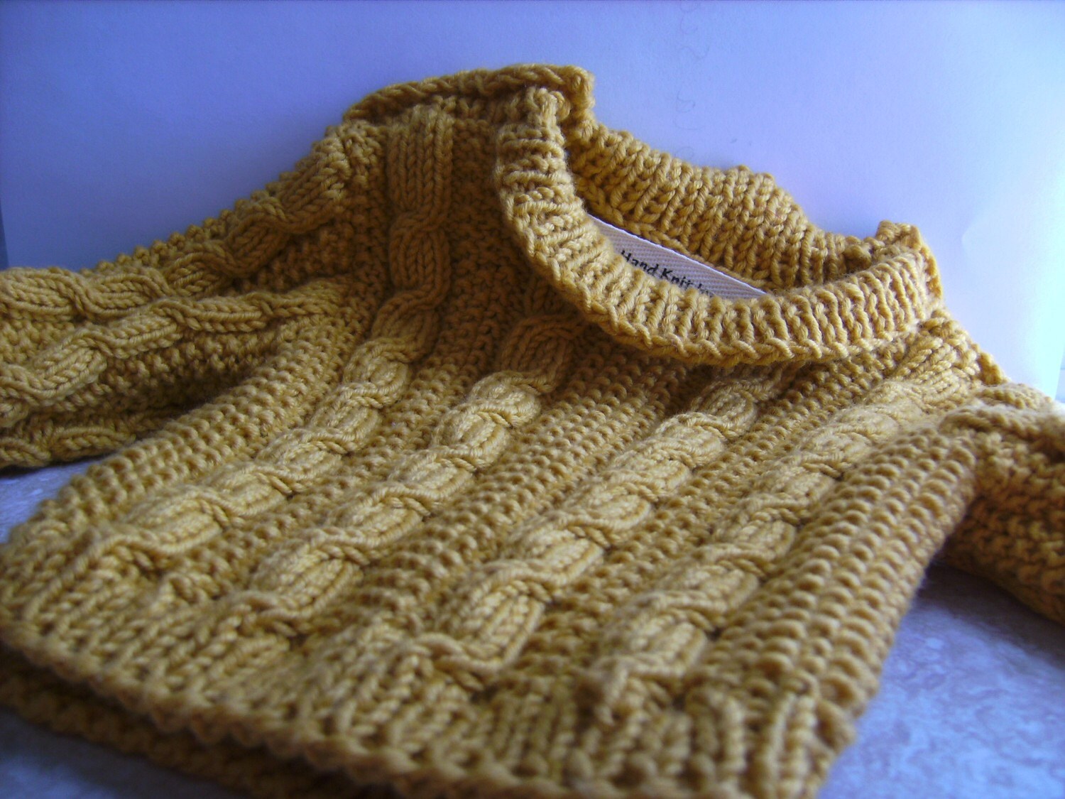 Doll Irish Cable Sweater PDF Knitting Pattern - Hand Knit for the 18 ...