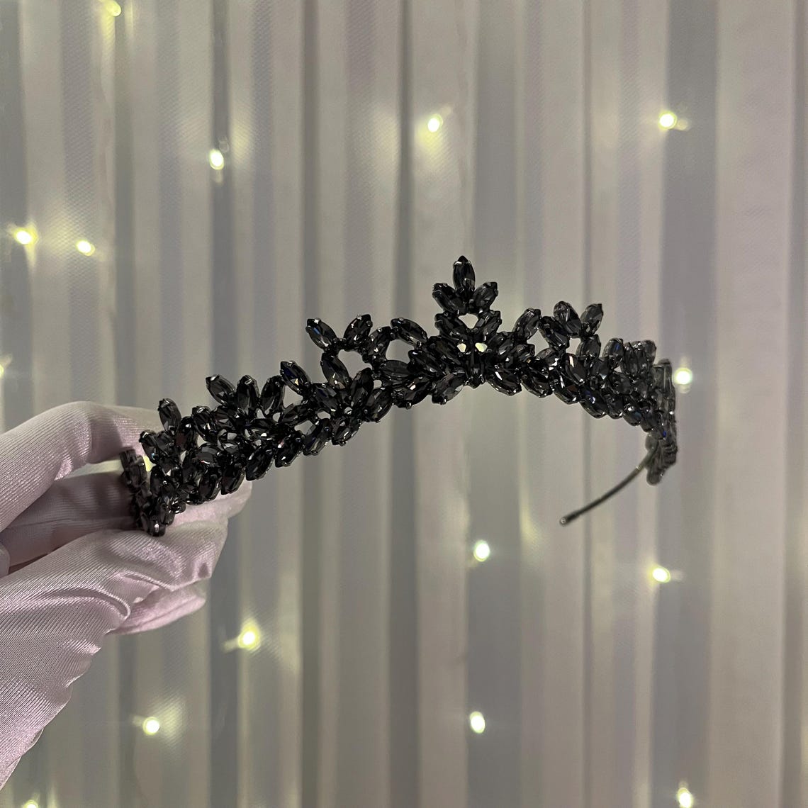 Crystal Wedding Tiara - Grey Crystal Bridal Tiara-swarovski Wedding ...
