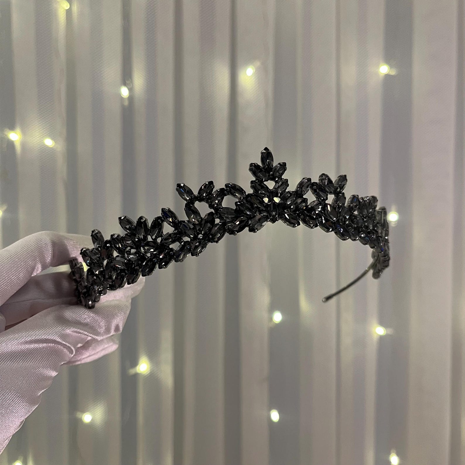 Crystal Wedding Tiara - Grey Crystal Bridal Tiara-swarovski Wedding ...