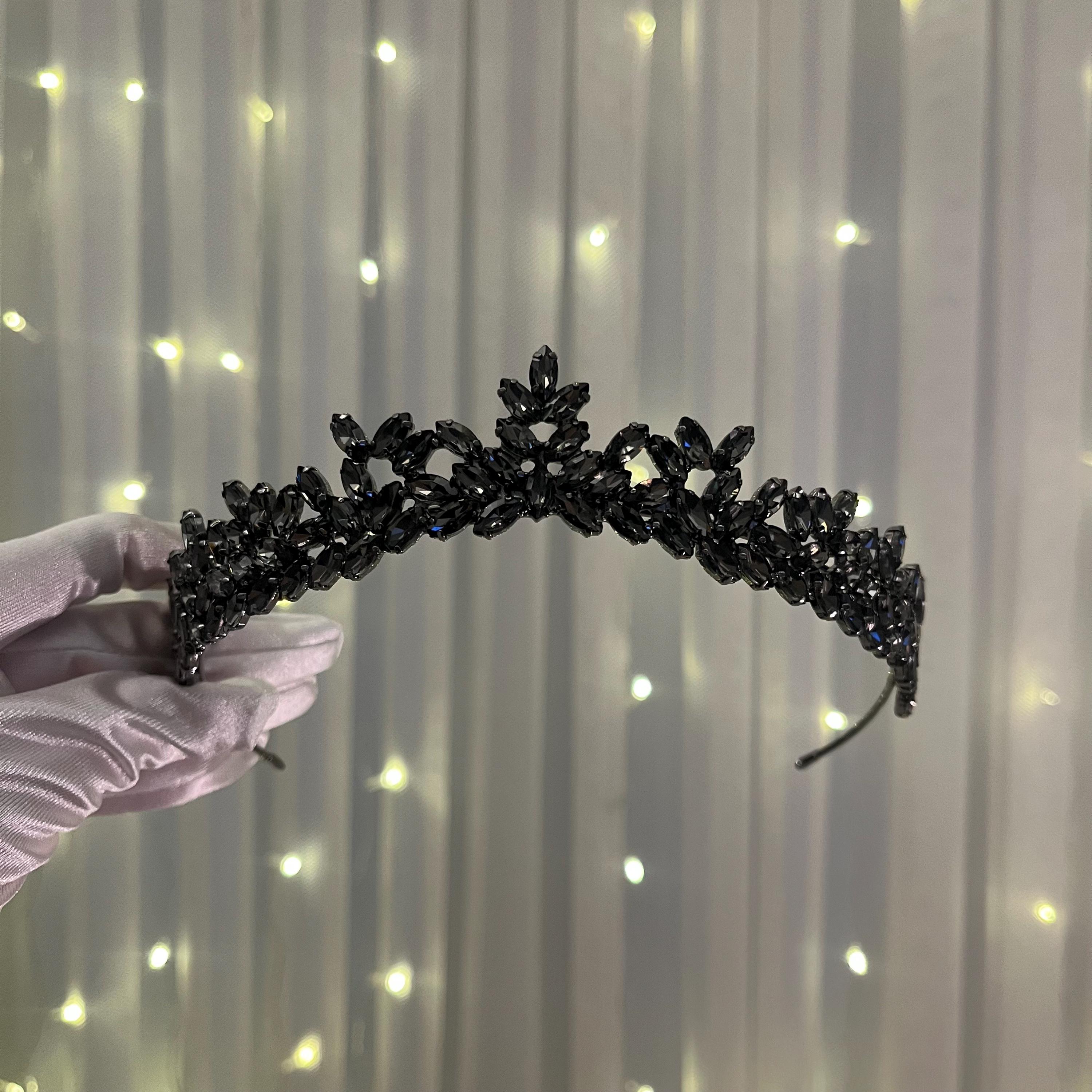 Crystal Wedding Tiara - Grey Crystal Bridal Tiara-swarovski Wedding ...