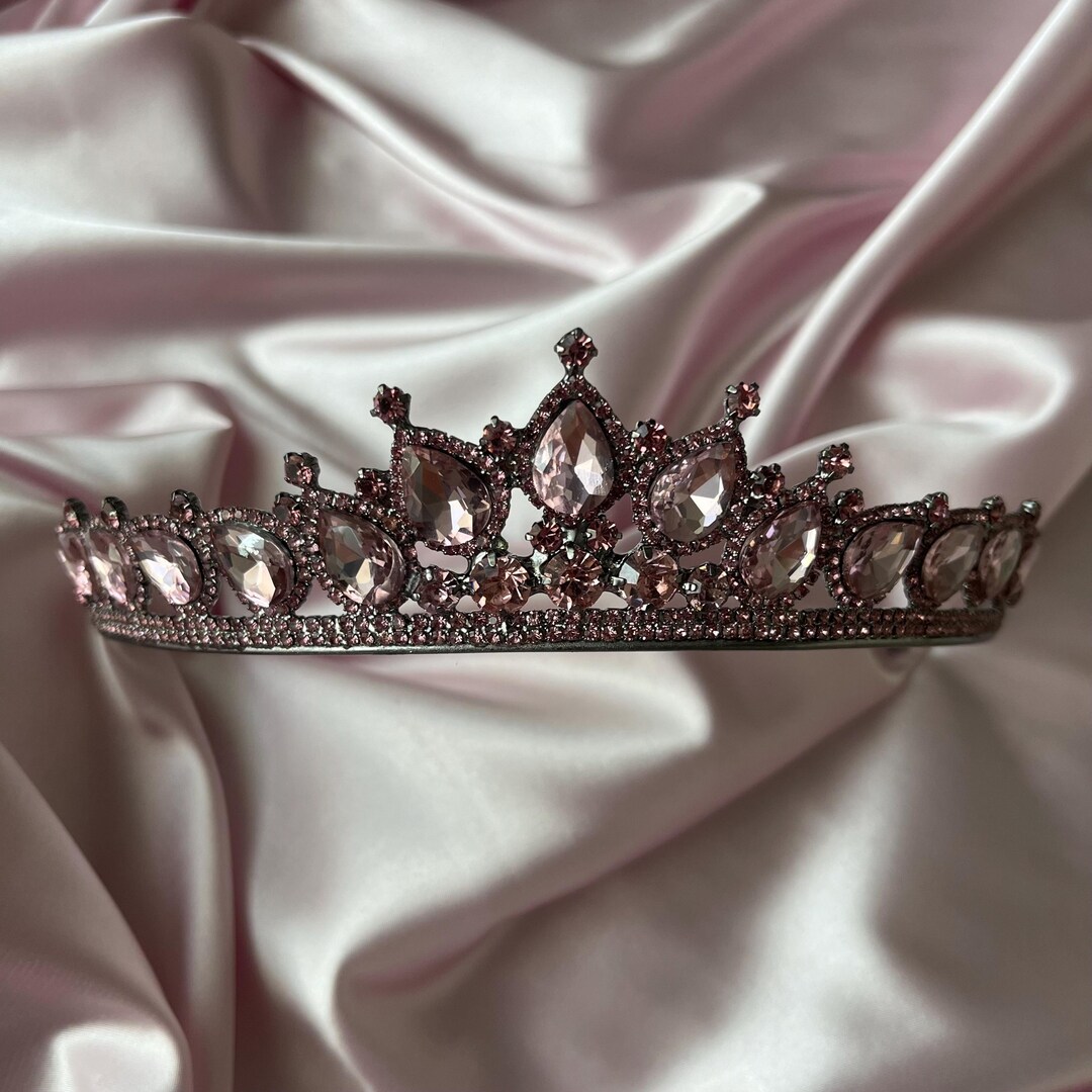 Pink Crown-pink Tiara-princess Tiara-bridal Jewelry-tiara Crown ...