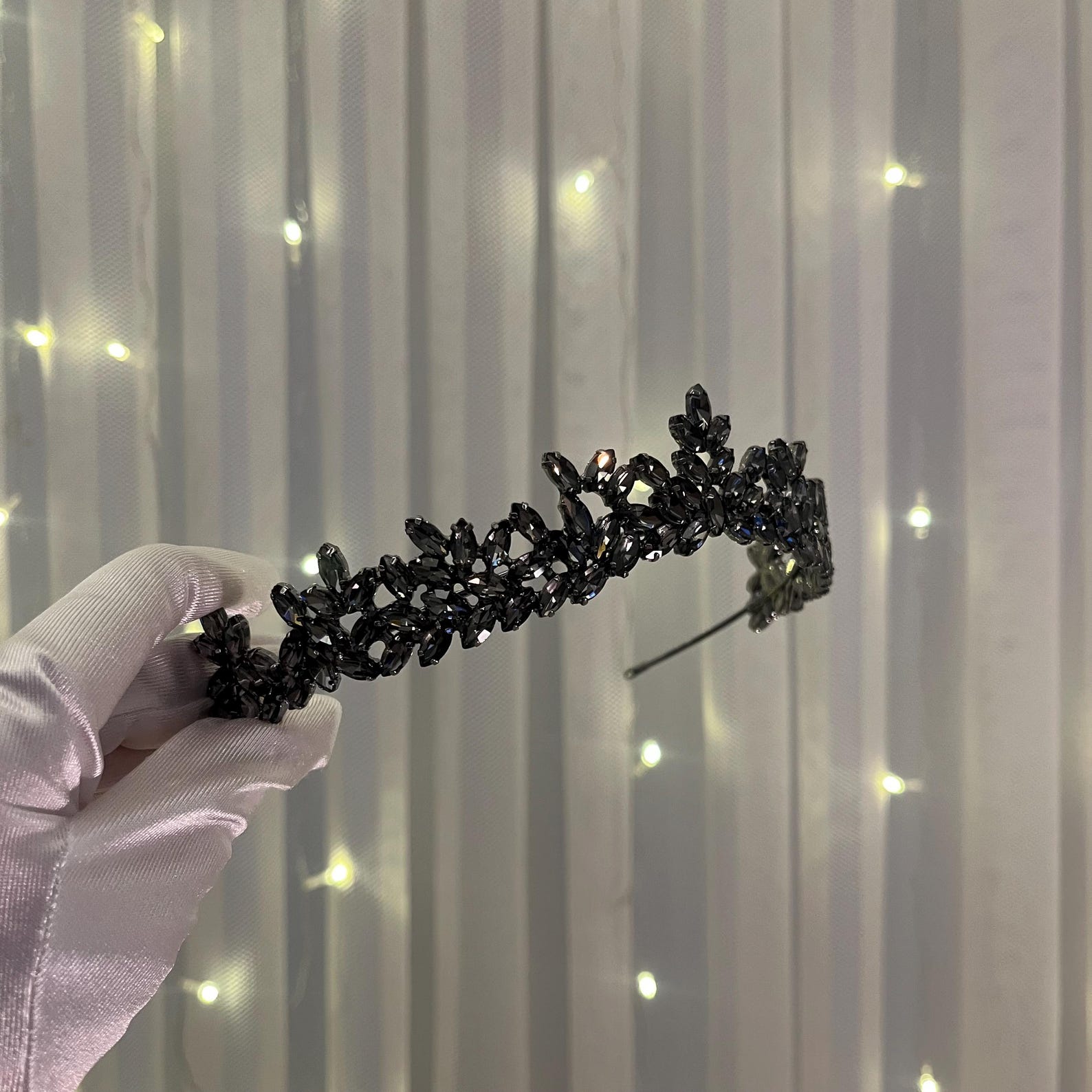 Crystal Wedding Tiara - Grey Crystal Bridal Tiara-swarovski Wedding ...