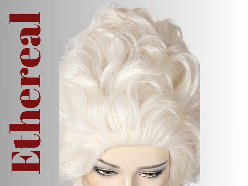 Vintage Blonde Palace Wig – Long Curly Bouffant Wig for Women | 18th ...