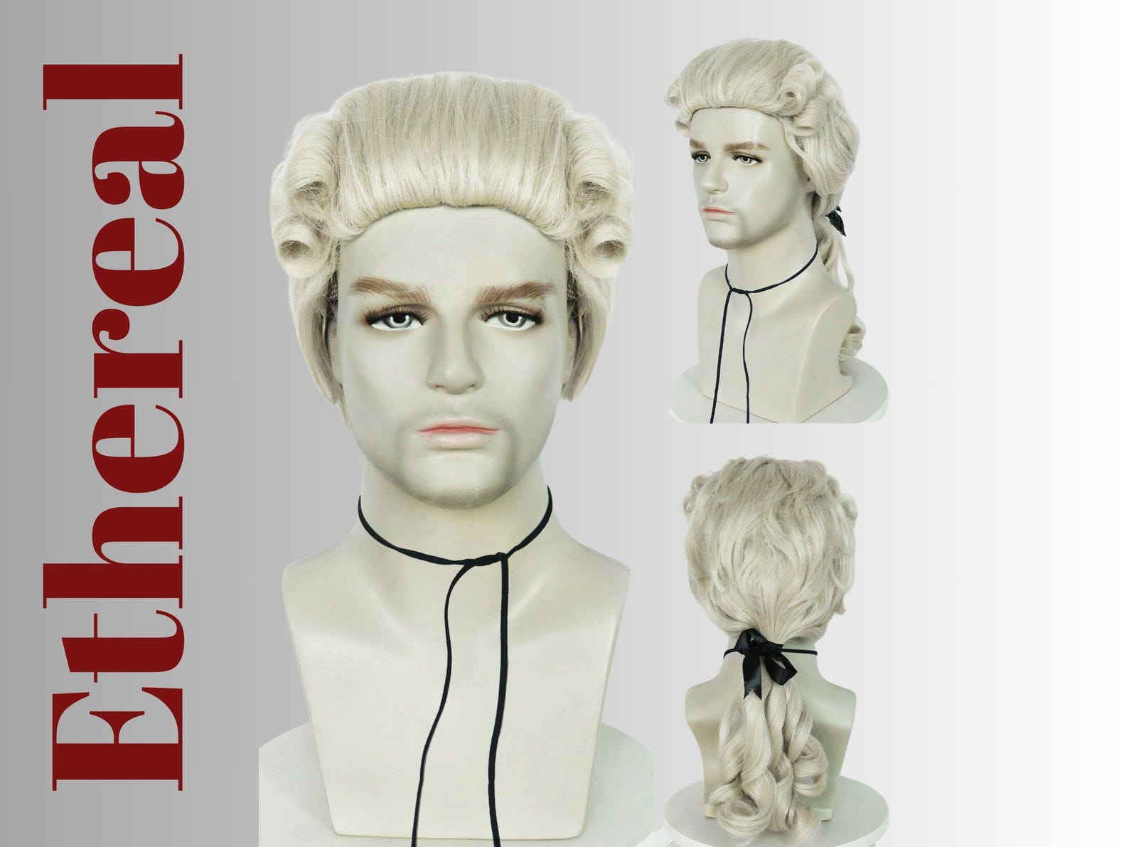 Colonial Judge Wig for Men – 18th Century Curly Costume Wig With ...