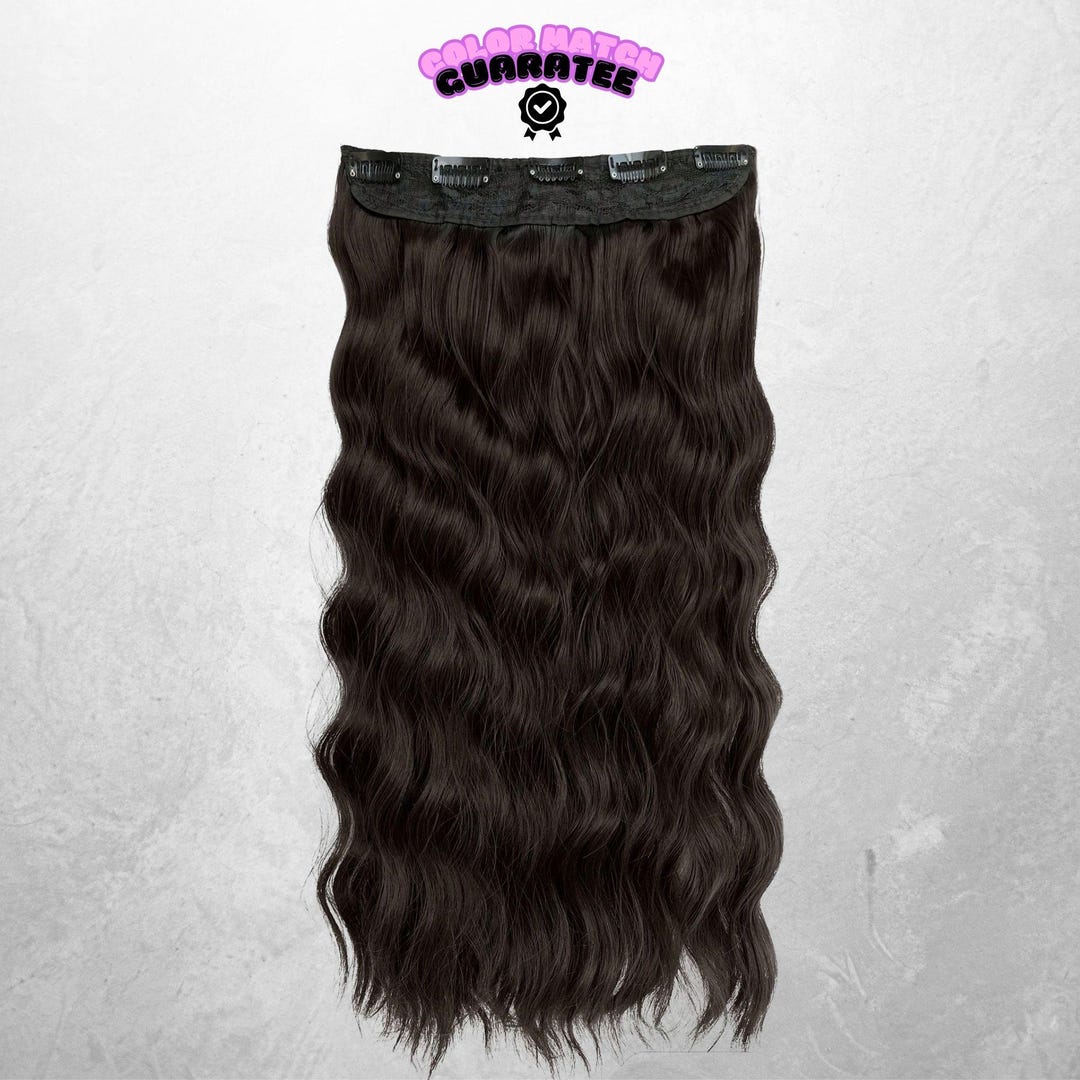 Black Brown Hair Extention, V-shaped Clip in Hair Extensions,ombre ...