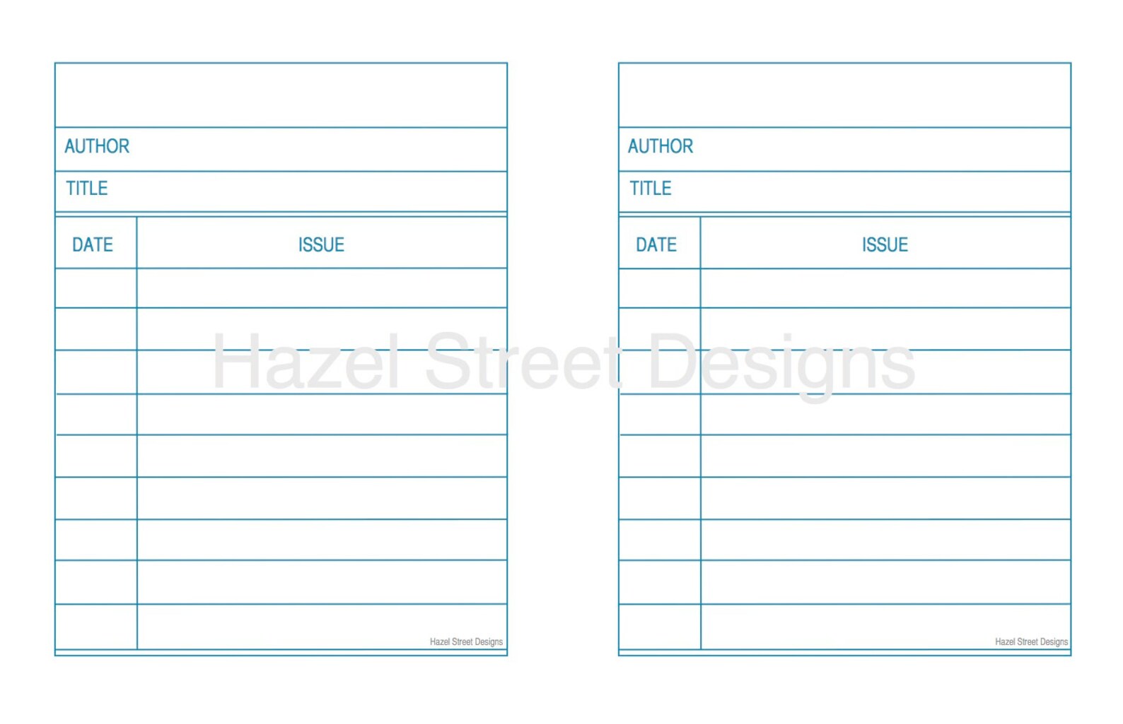 Library Card Template - Digital File - Etsy