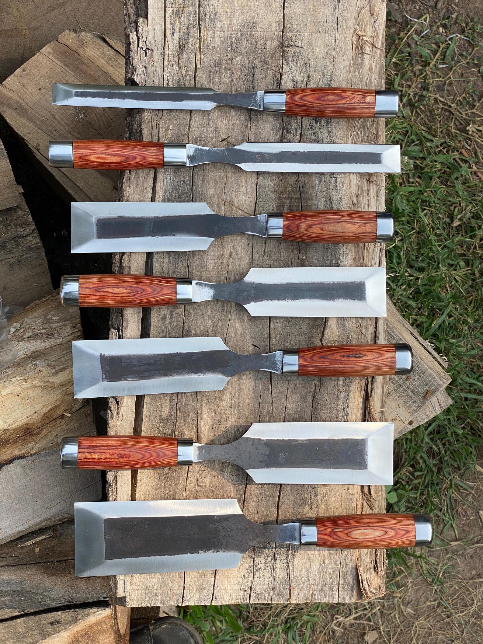 Chisel Set, Woodworking Chisel Set,07(seven) Pieces Hand Forged Chisel ...