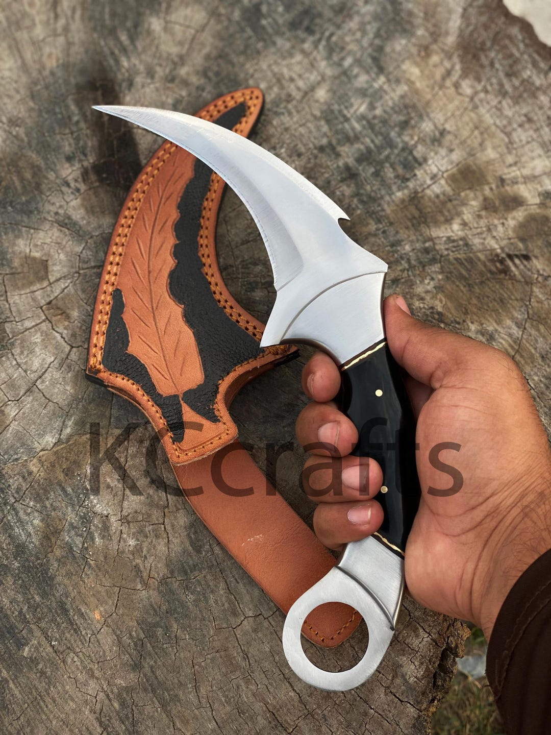 Karambit Knife, Handmade D2 Steel Knife, Hand-forged Knife/groomsmen ...
