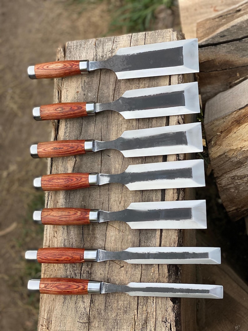 Chisel Set, Woodworking Chisel Set,07(seven) Pieces Hand Forged Chisel ...