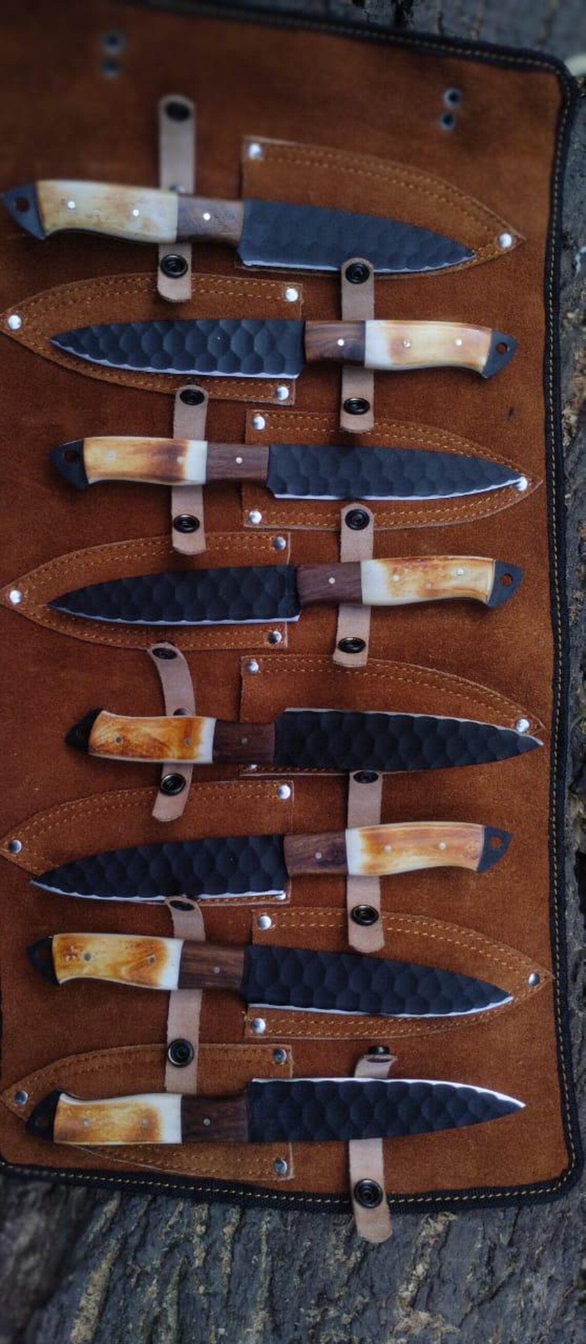 Damascus Steak Knife Set, Cookware and Utensils , BBQ Steak Knife Set ...