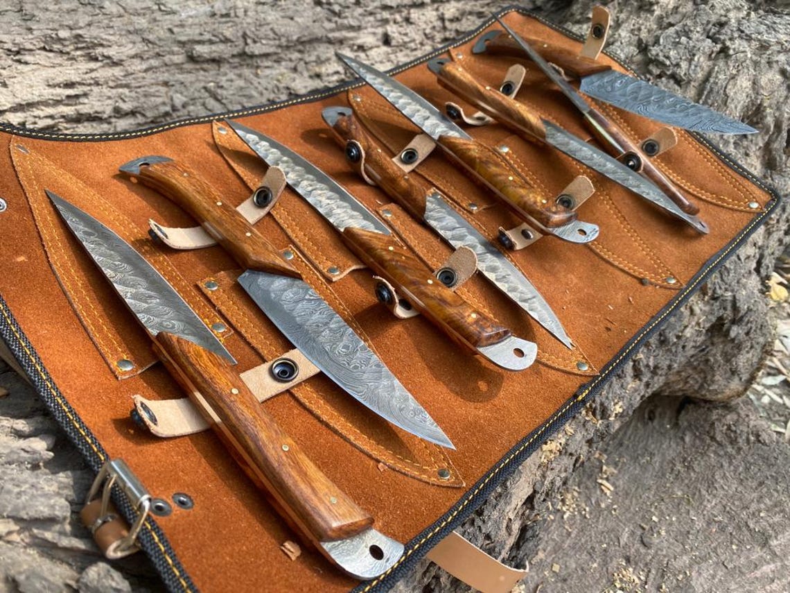 Steak Knifes - Damascus Steel Master Bundle Kitchen Knife Set ...