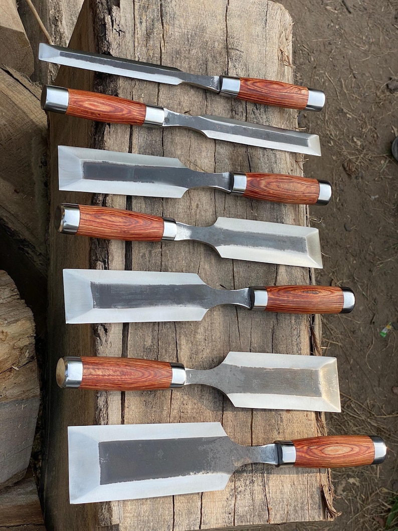 Chisel Set, Woodworking Chisel Set,07(seven) Pieces Hand Forged Chisel ...