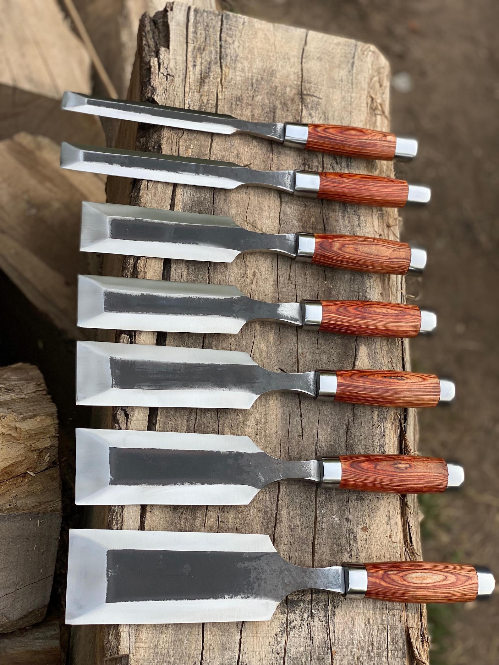 Chisel Set, Woodworking Chisel Set,07(seven) Pieces Hand Forged Chisel ...