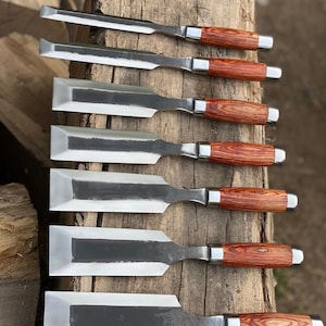Chisel Set, Woodworking Chisel Set,07(seven) Pieces Hand Forged Chisel ...