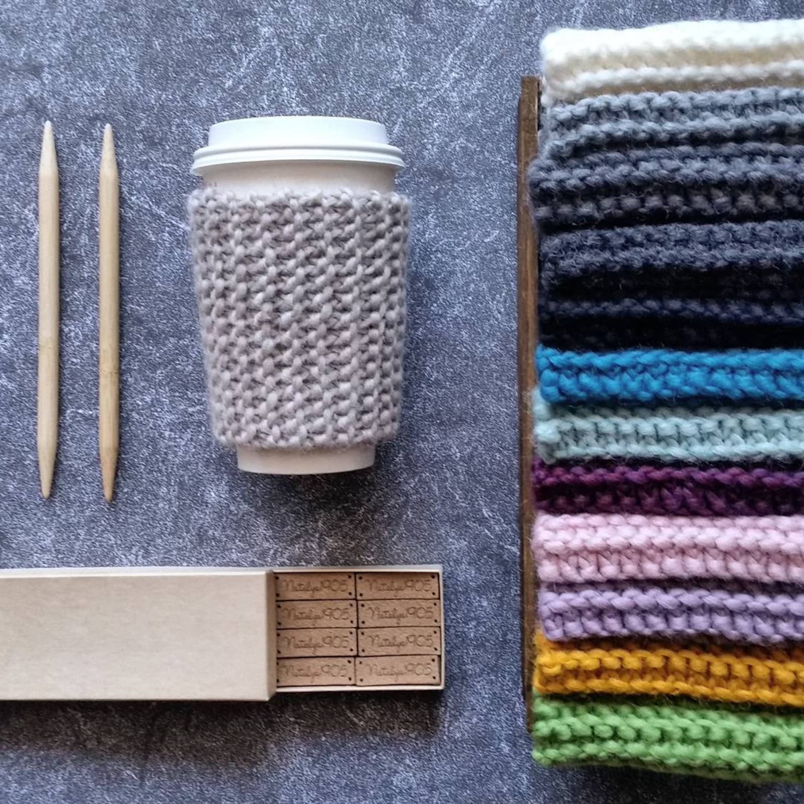 Easy Knitting Pattern Knit Coffee Cozy Pattern Knit Coffee - Etsy