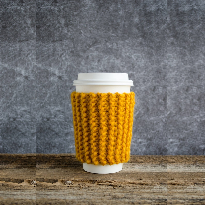 EASY KNITTING PATTERN Knit Coffee Cozy Pattern Knit Coffee - Etsy