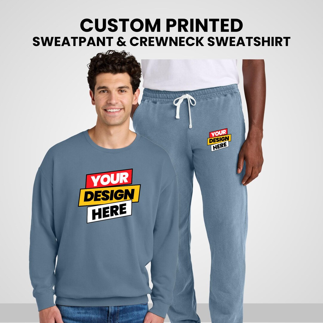 Custom Men Adult Tracksuit, Custom Hoodie Set & Crewneck Sweatshirt ...