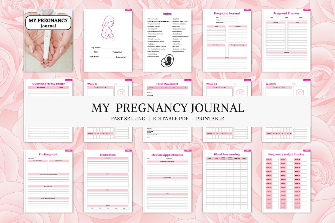 Printable Pregnancy Planner | Baby Prep, Doctor Visits and Milestone ...