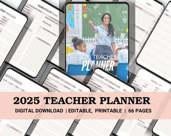 2025 Teacher Planner, Daily Weekly Monthly Planner, Classroom Organizer ...