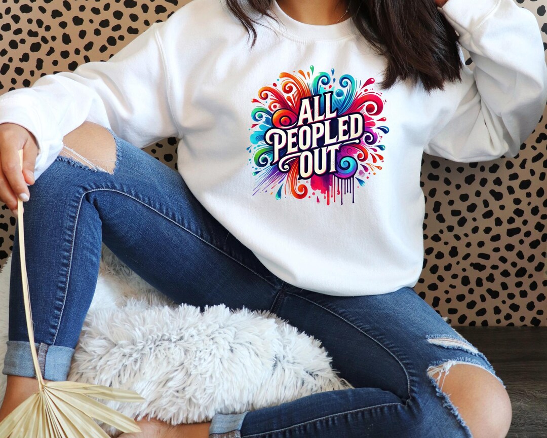 All Peopled Out SVG - Funny Introvert Design for DIY T-shirts, Cricut ...