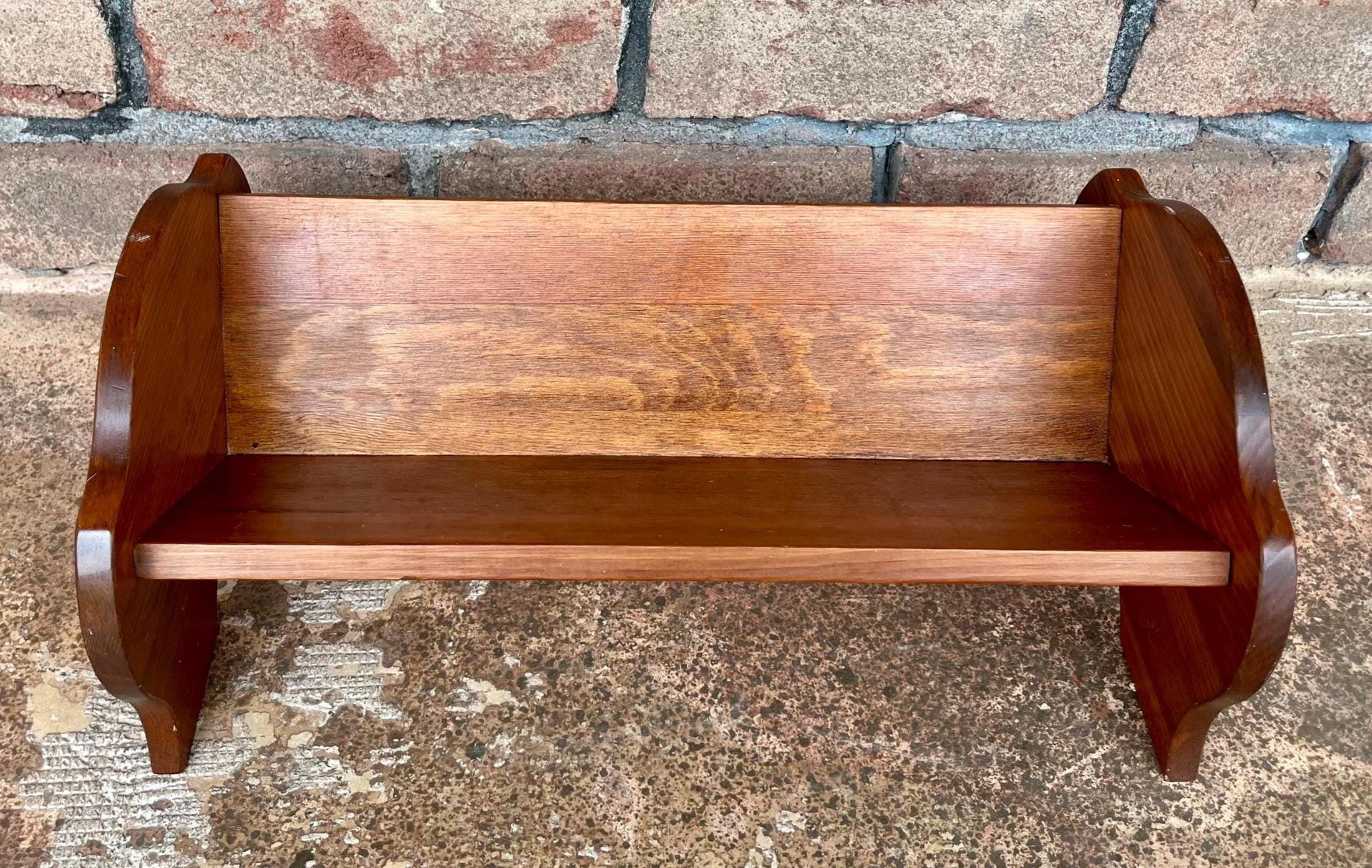 Rustic Wood Table Top Book Shelf, Counter Top Book Riser, Engraved ...