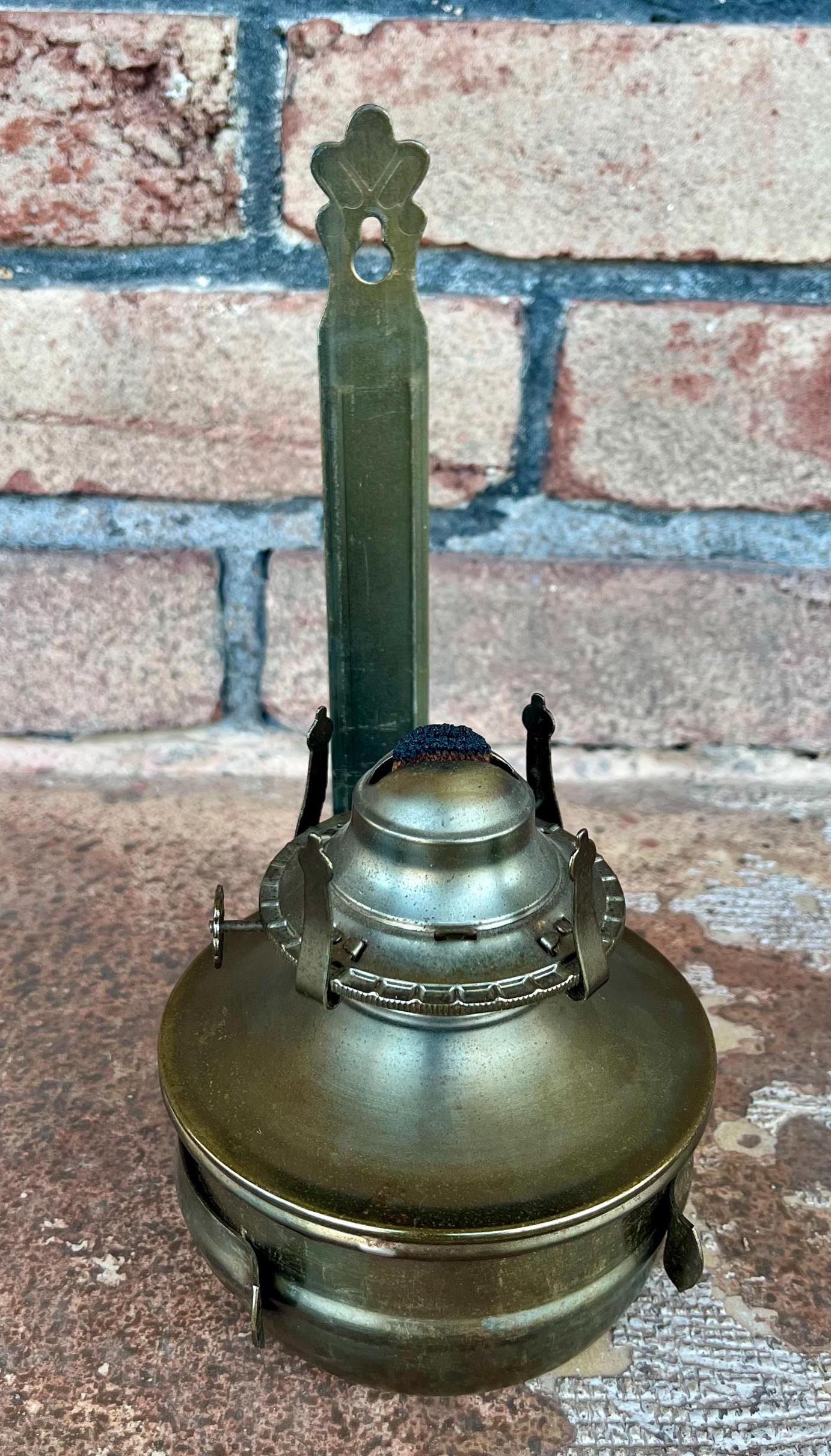 Vintage Metal Oil Lamp, Wall Mount Oil Lamp, Table Top Metal Oil Lamp ...