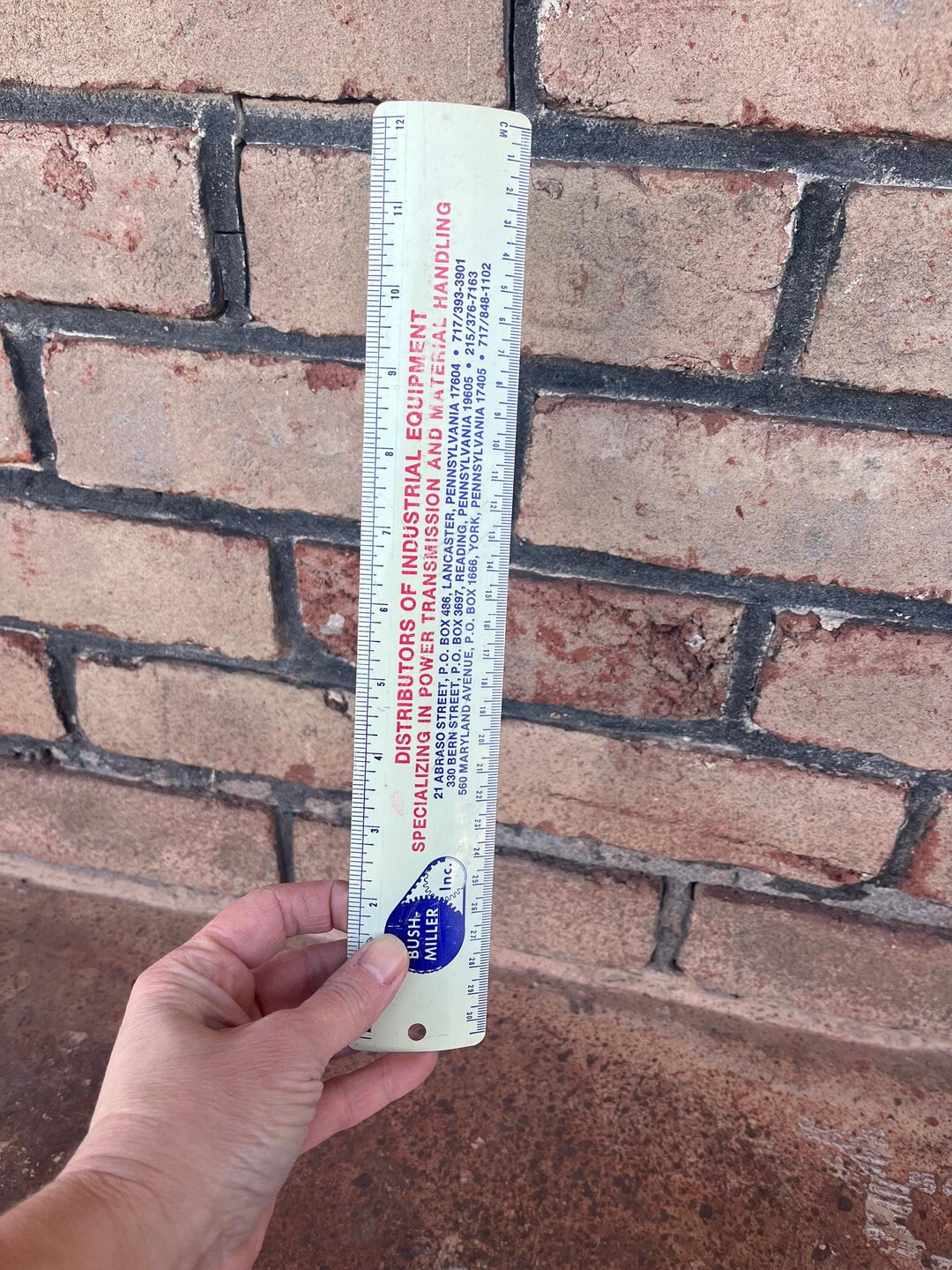 Vintage Bush Miller Metal Advertising Ruler: Pennsylvania Industrial ...