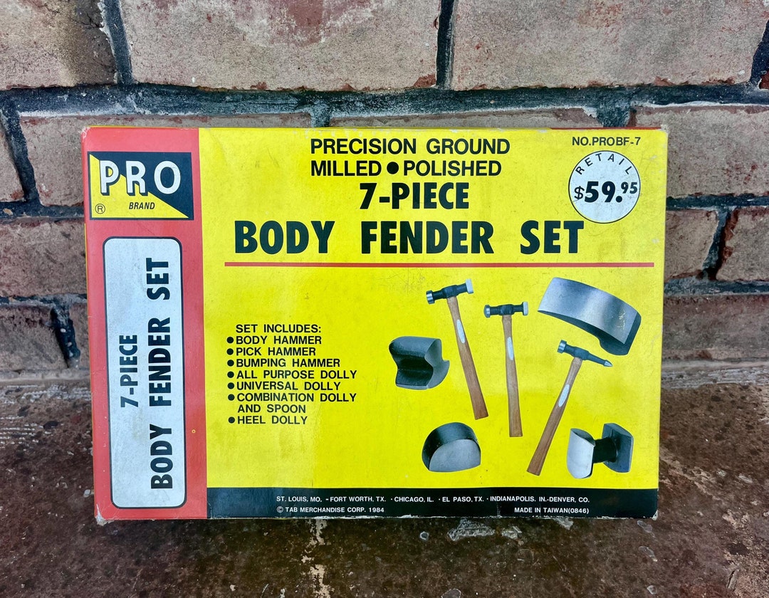 Vintage Body Fender Set, 7 Piece Fender Set, 1980s, Hand Tools, Vintage ...