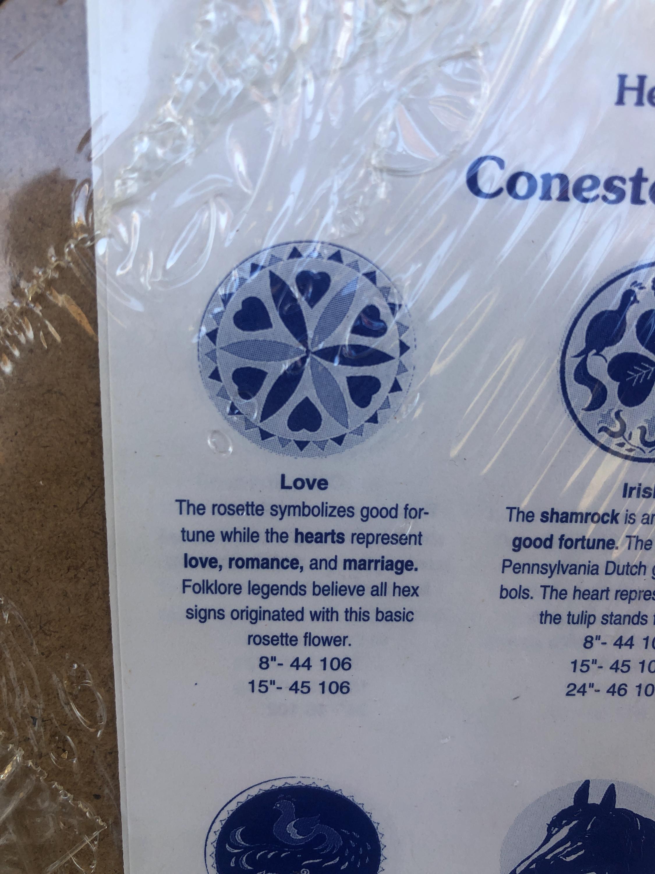 Vintage Hex Sign, Love Hex Sign, Small Hex Sign, 7.5" Hex Sign ...