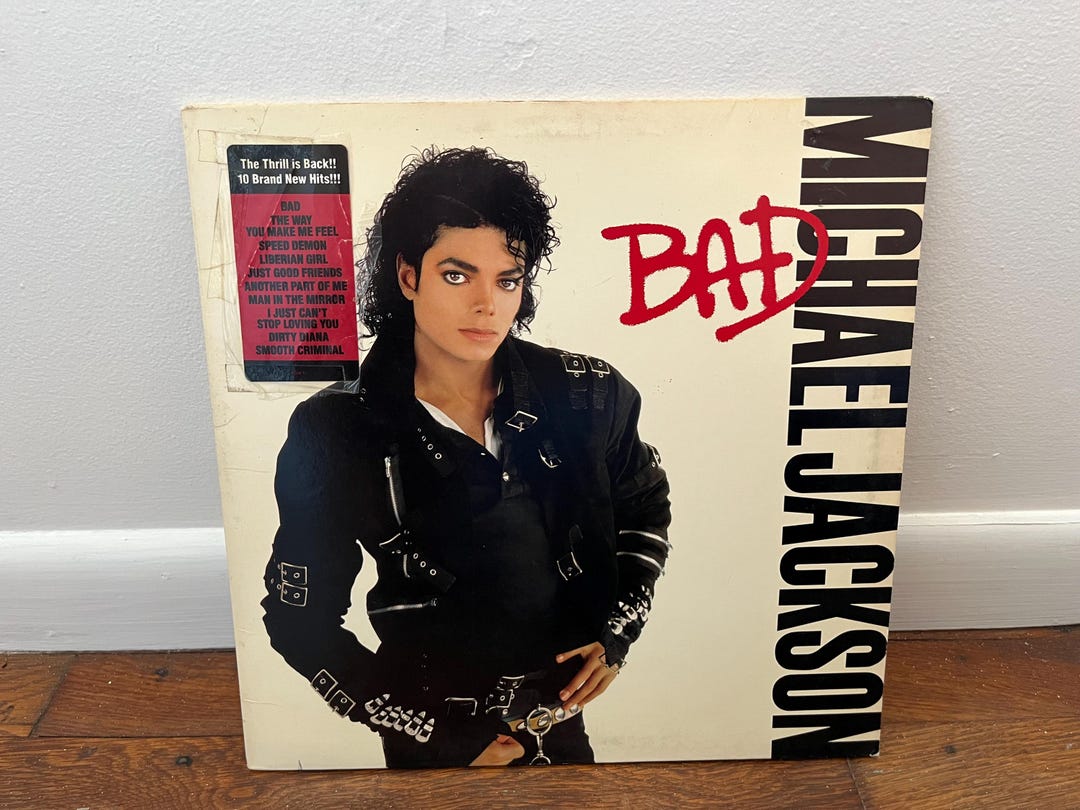 Vintage Michael Jackson Bad Vinyl Record, Original, 1987, Michael ...