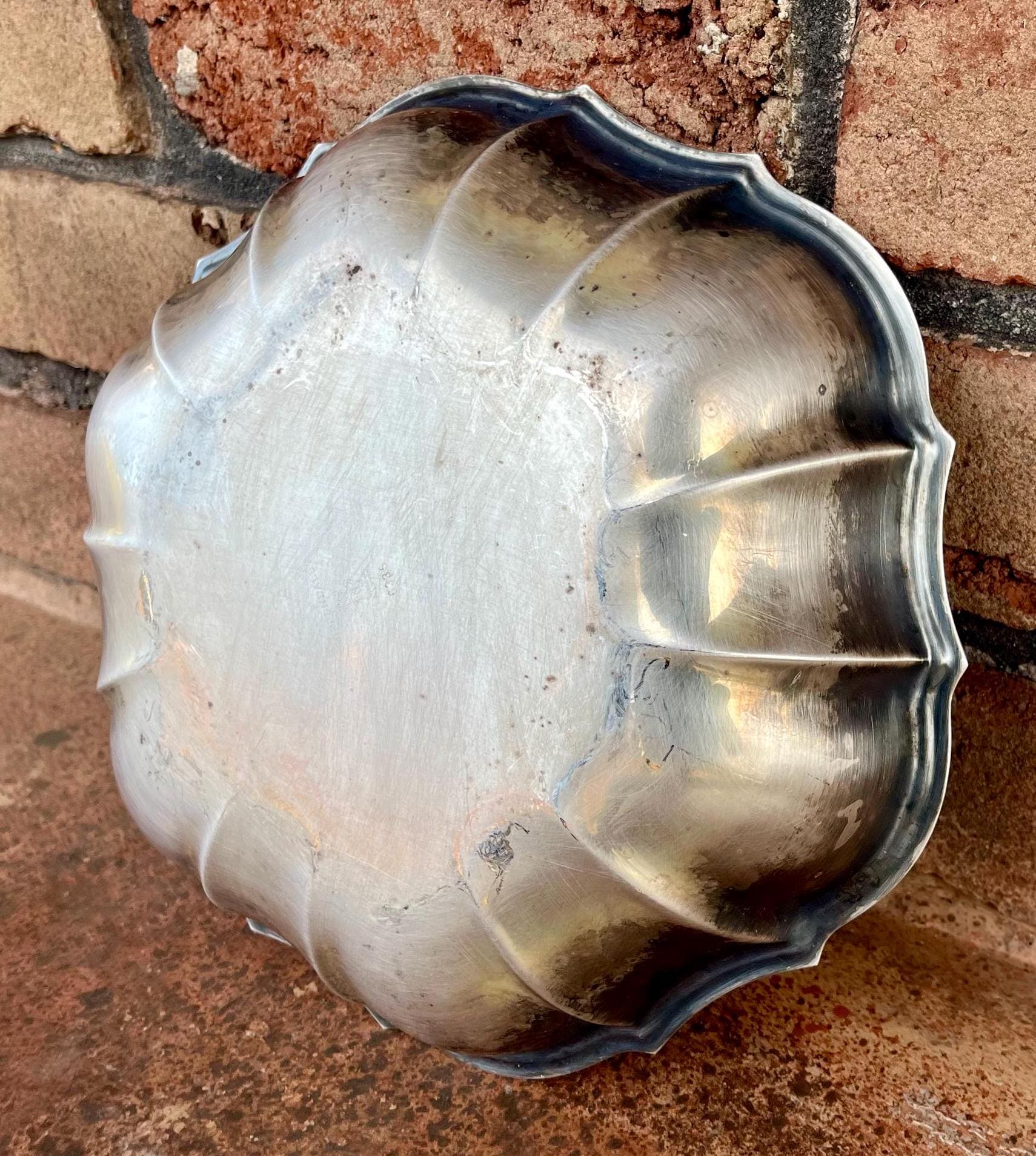 Vintage Chippendale Silver Bowl, International Silver Fluted Bowl, 6335 ...