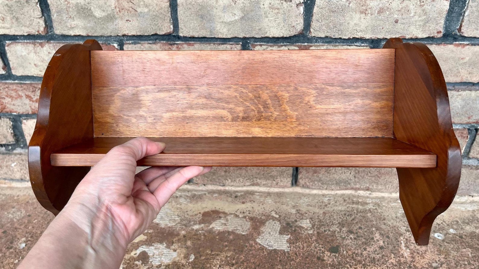 Rustic Wood Table Top Book Shelf, Counter Top Book Riser, Engraved ...