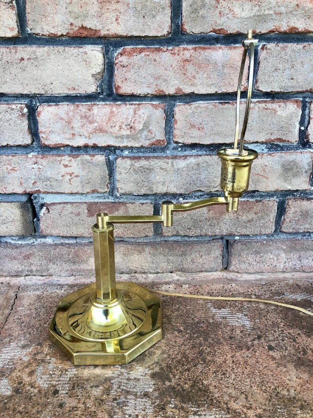 Vintage Brass Reading Lamp, Desk Lamp, Bedside Lamp, Extendable Arm ...