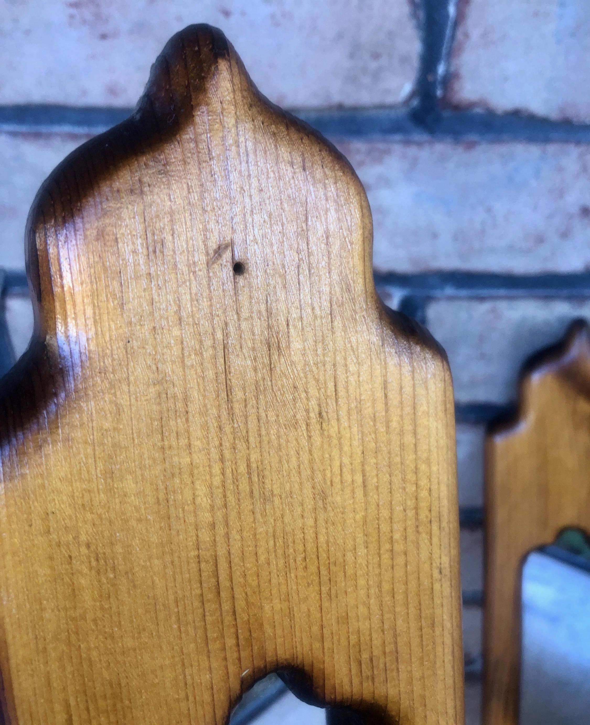 Vintage Set of Wood Mirrors, Cottage Core Mirrors, Decorative Mirrors ...