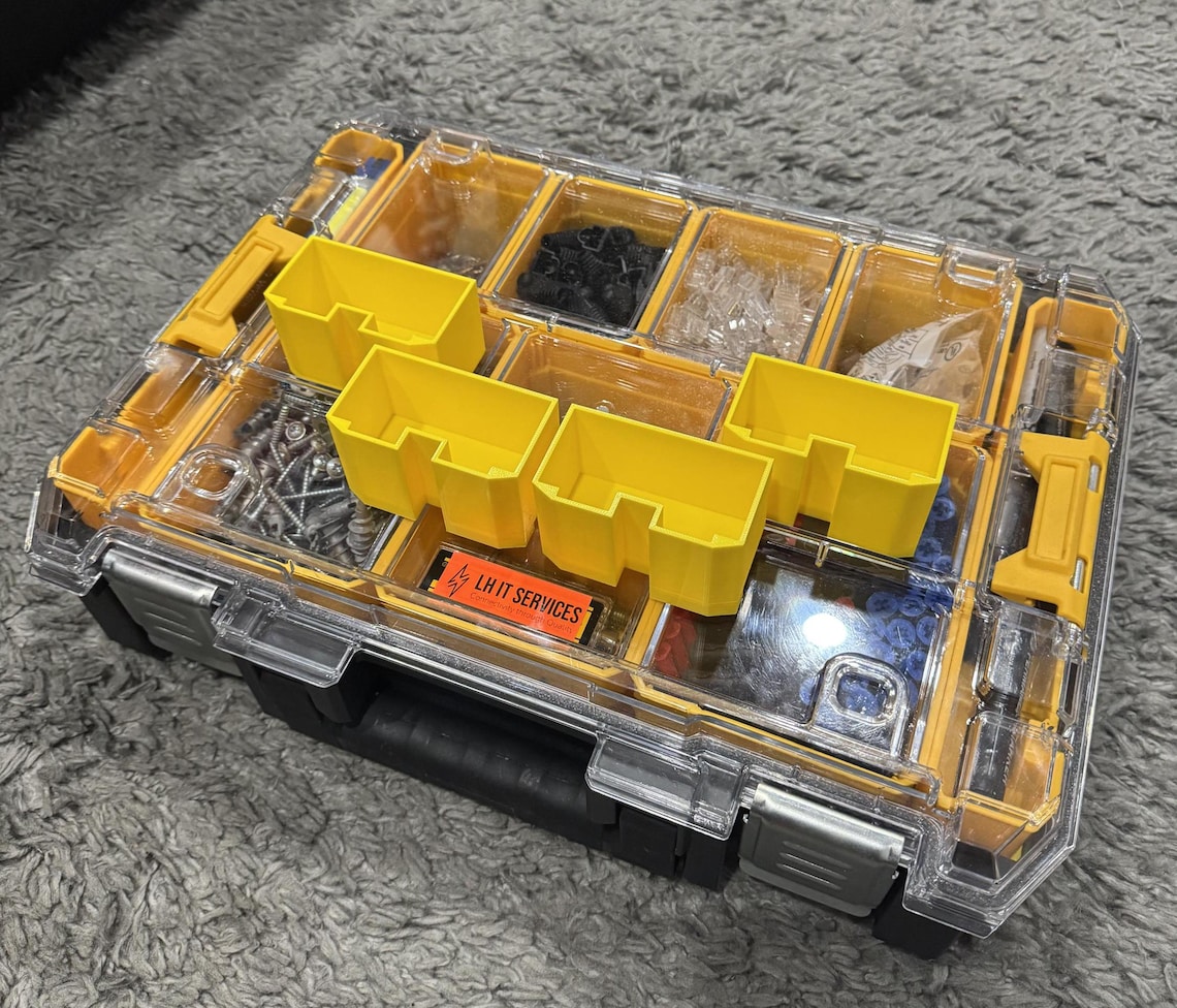 3D Printed Inserts for Dewalt TSTAK 2.0 Water Sealed Organiser (4 Pack ...