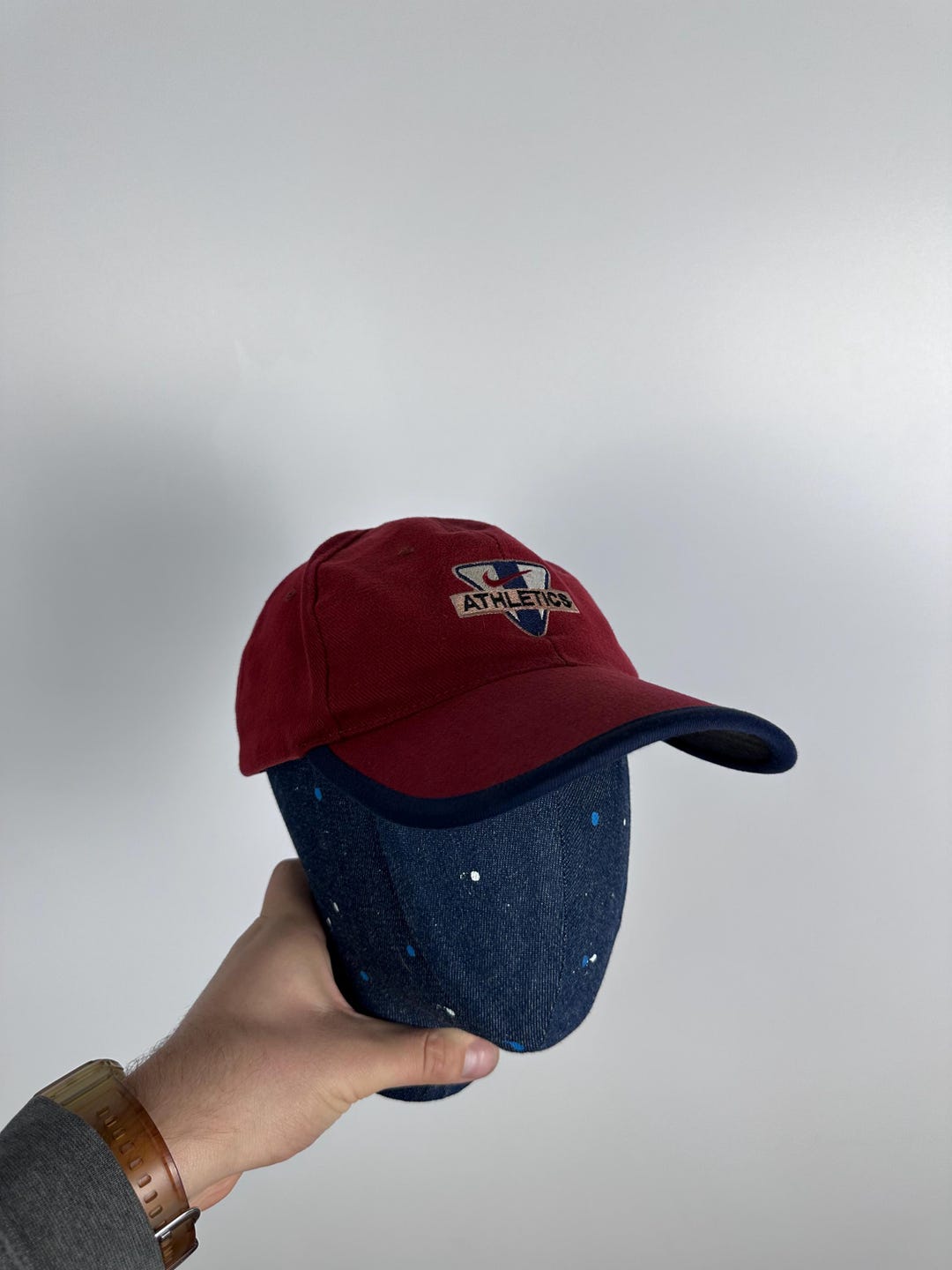 90s Vintage Nike Athletic Embroidered Swoosh Red Cap Hat - Etsy
