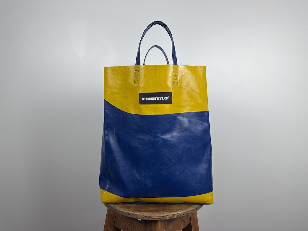 FREITAG F91 Pritchett Rare Blue Yellow Tasche Shopper Tote Bag Size ...