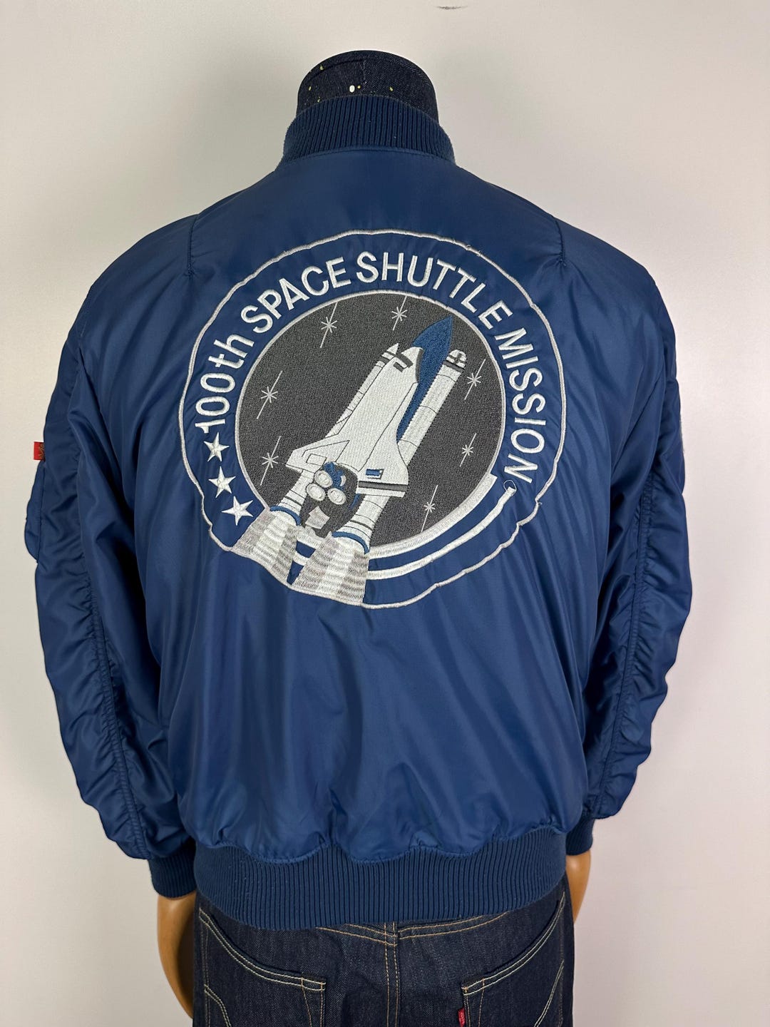 ALPHA Industries MA1 NASA 100th Space Shuttle Mission Reversible Bomber ...